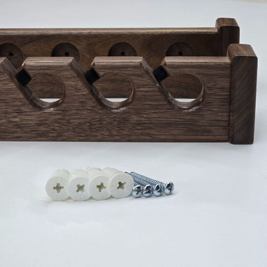 Walnut Fly Rod Rack, 26 inch vertical wall mount fly fishing pole ...