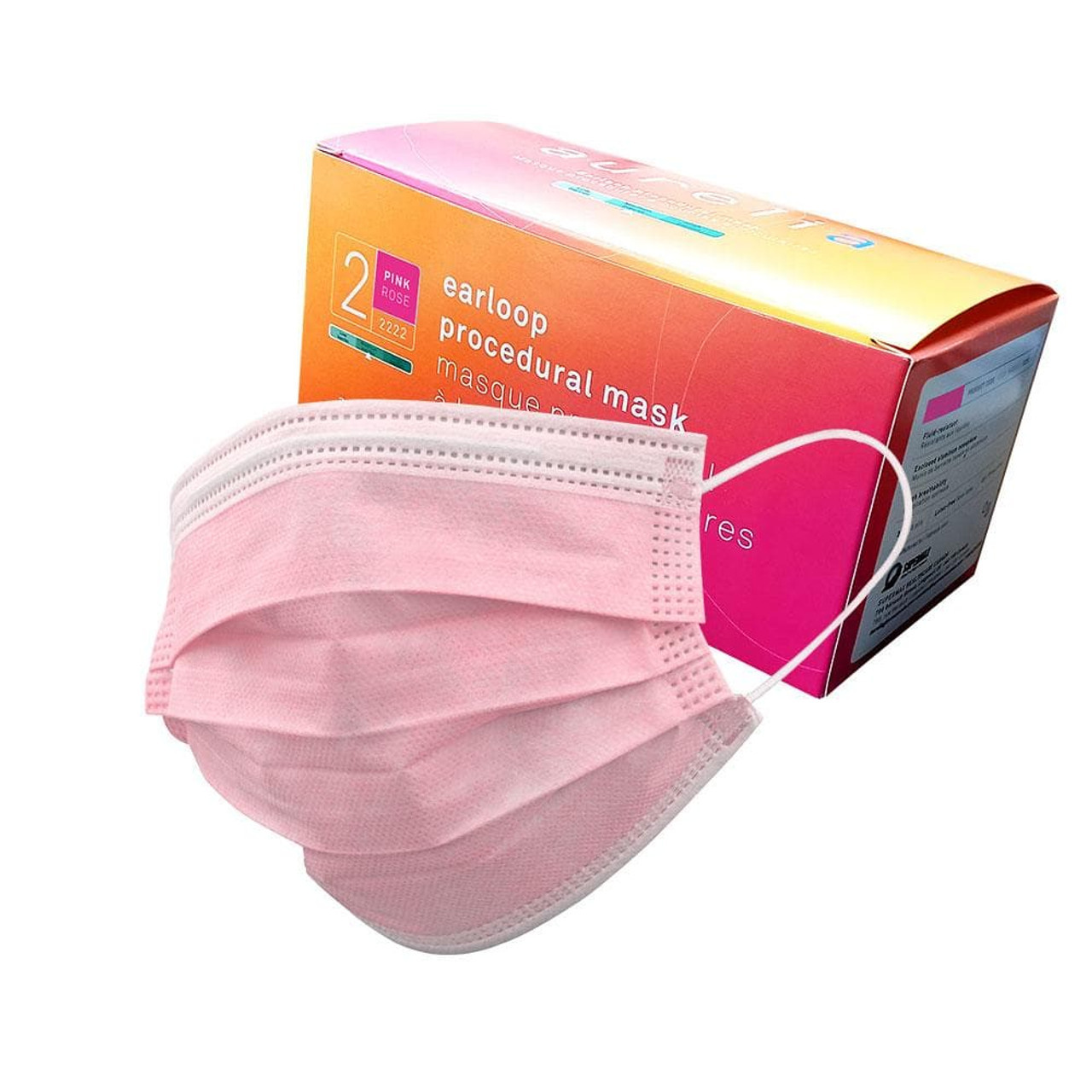 Aurelia Surgical Masks, PINK, ASTM Level 2, Made in Canada - Dental ...