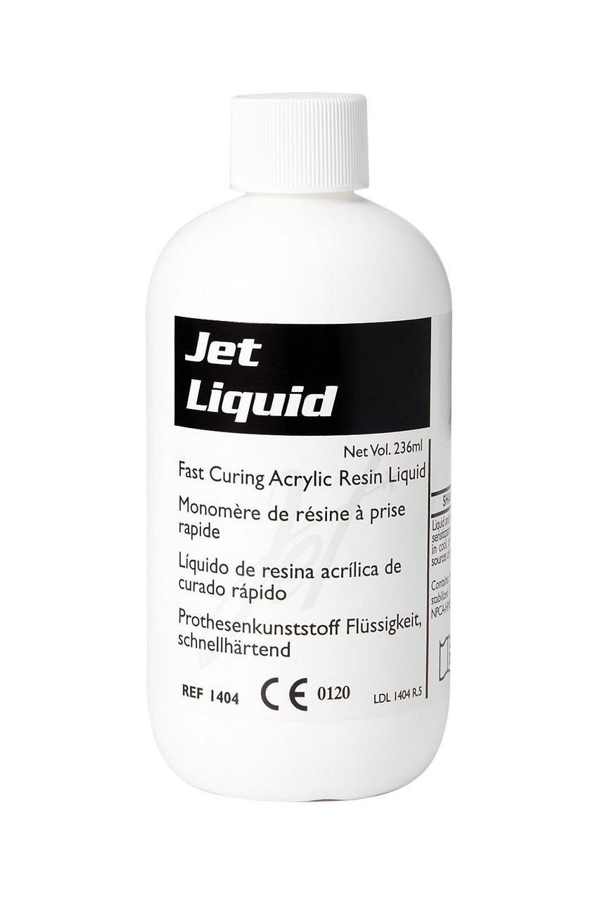 Jet Acrylic Liquid 8oz, Clear - Dental Deals Canada
