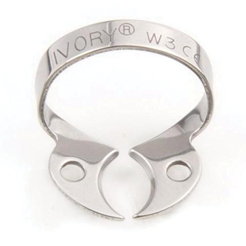 Rubber Dam Clamps (Ivory). Wingless Molar, Small lowers W3 - Dental ...