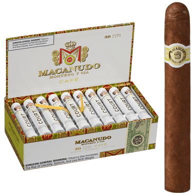 Macanudo Cigars Cafe Court Tubos 30 Ct. Box 4.19X36 - Buitrago Cigars