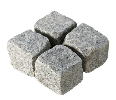 Silver Grey Granite Cropped Setts - Corfe Stone