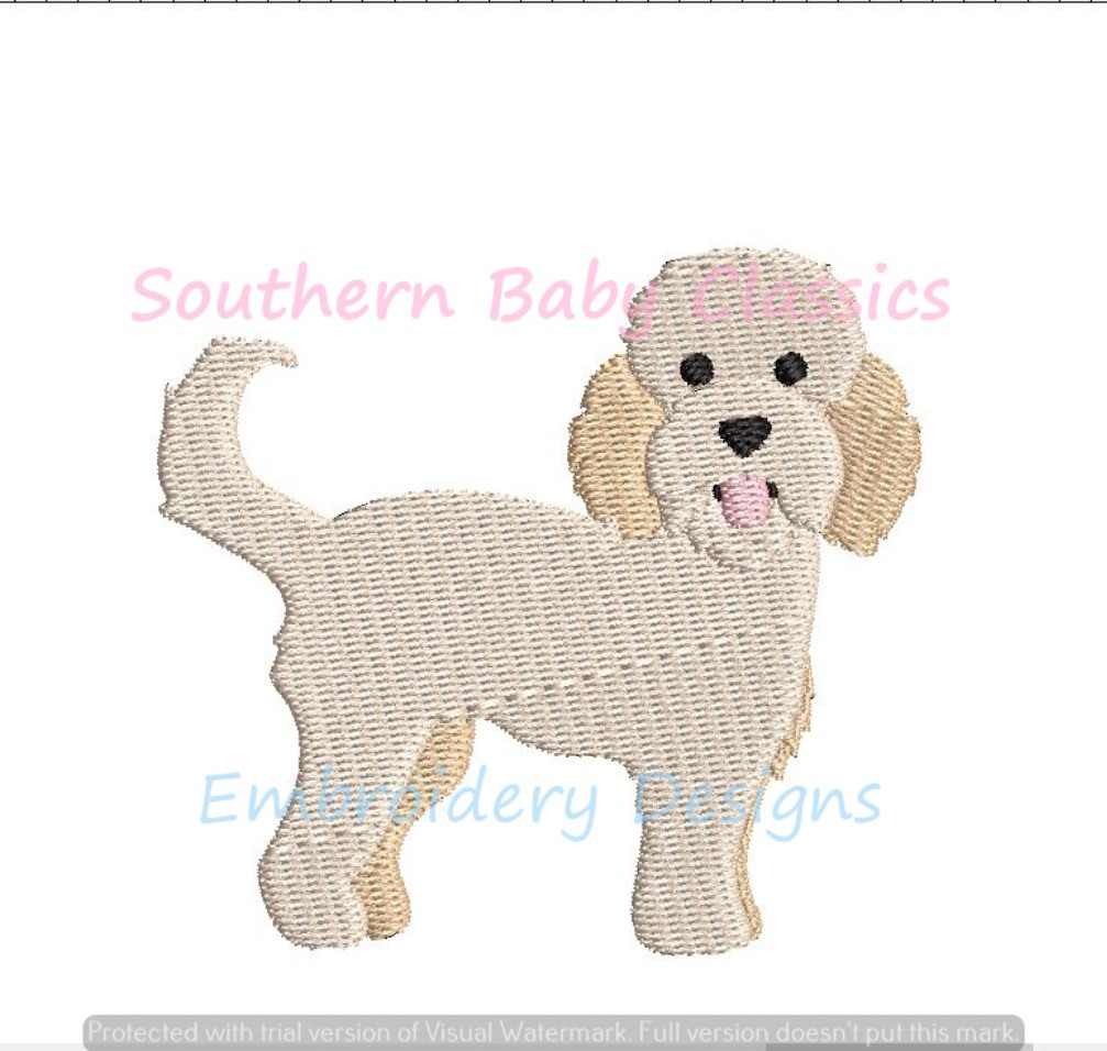 Doodle Dog Mini Fill Machine Embroidery Design Goldendoodle Labradoodle ...