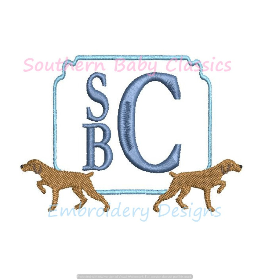 German Short Hair Pointer Hunting Trio Machine Embroidery Design Antler ...