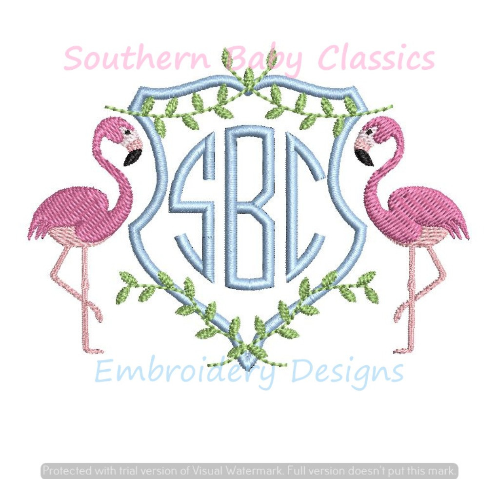 Zoo Animal Kingdom Animals Monogram Frame Crest Machine Embroidery Design