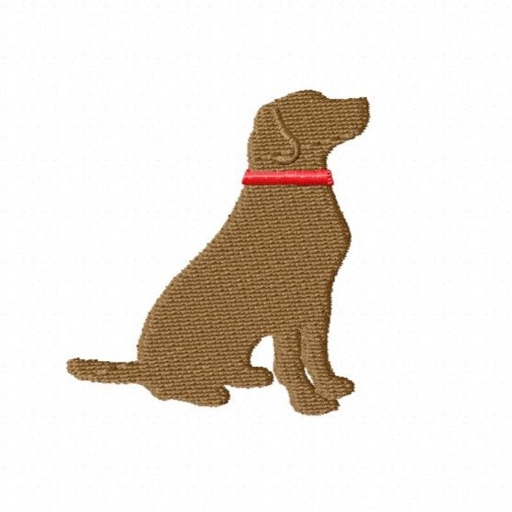 Lab Labrador Dog with Pumpkin Mini Fill Machine Embroidery Design