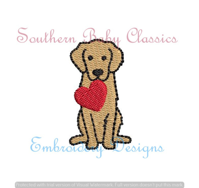 Dog Lab Labrador Mini Fill Machine Embroidery Design