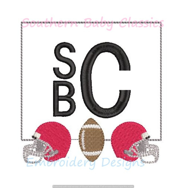 Football Helmet Square Monogram Frame Helmets House Divided Rivals ...