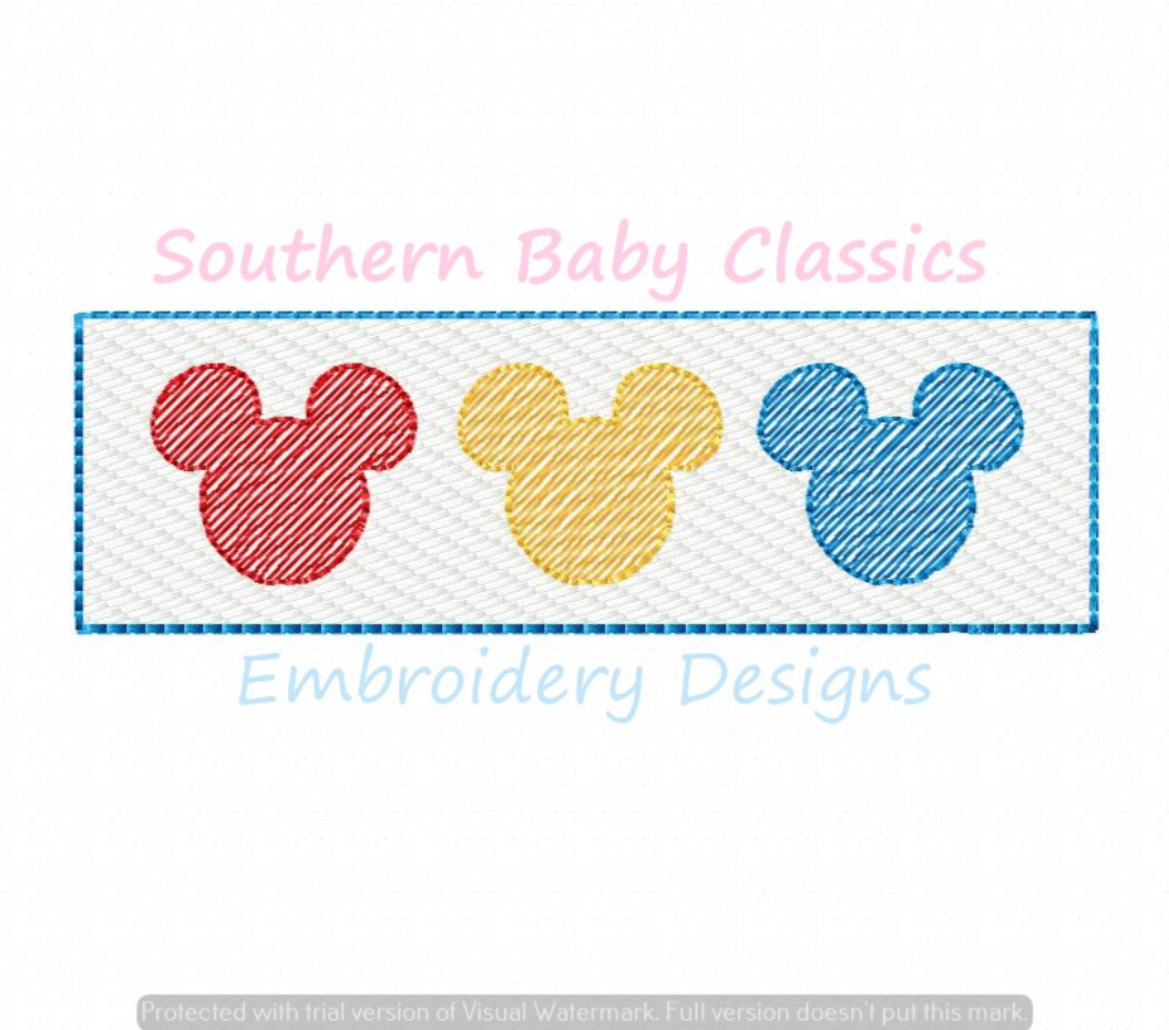 Mouse Boy Character Trio Faux Smock Light Sketchy Fill Machine ...