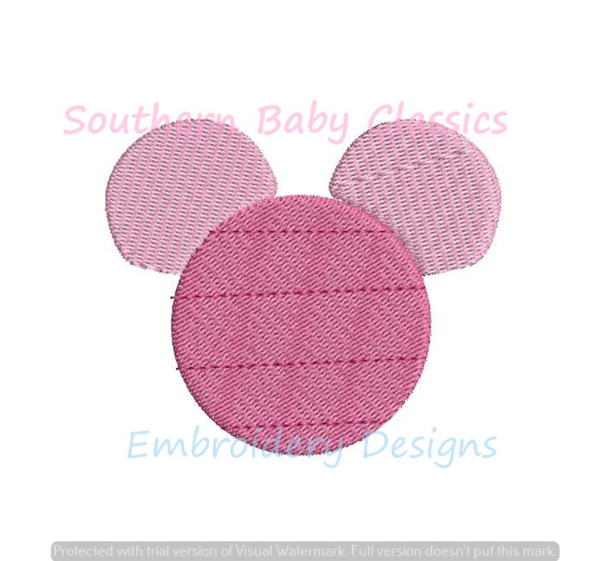 Timid Pig Mouse Character Mini Fill Machine Embroidery Design