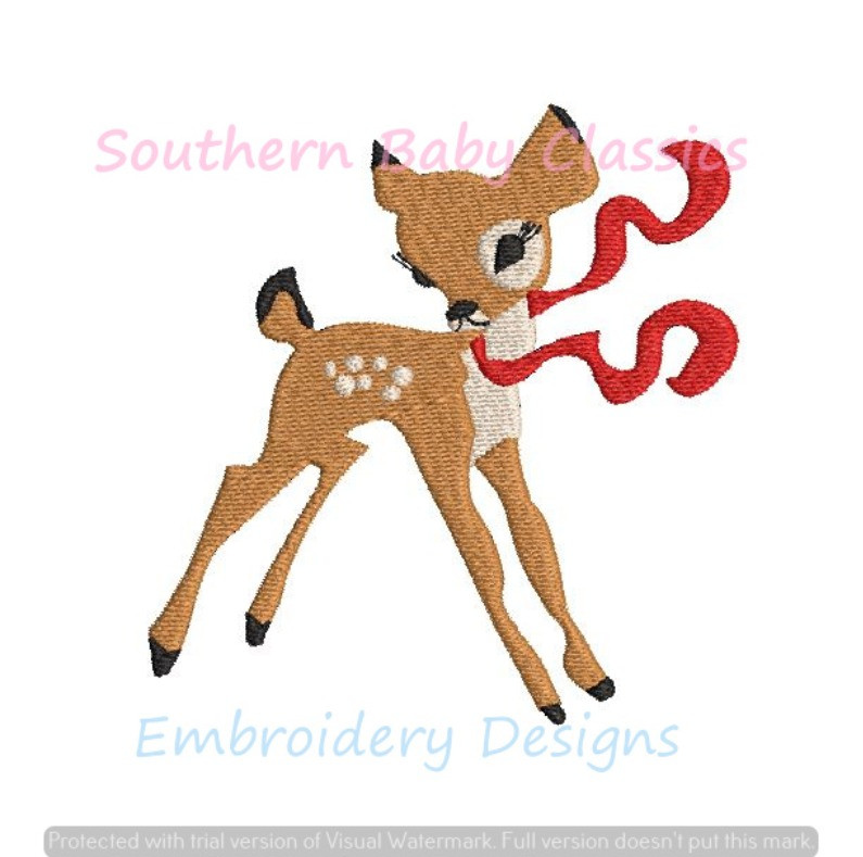 Deer Applique Machine Embroidery