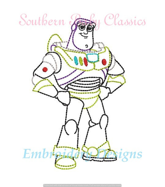 Spaceman Astronaut Ranger Toy Vintage Stitch Machine Embroidery Design ...