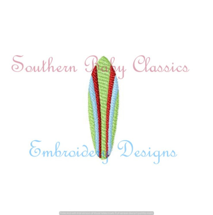 Surf Board Mini Fill Machine Embroidery Design Summer