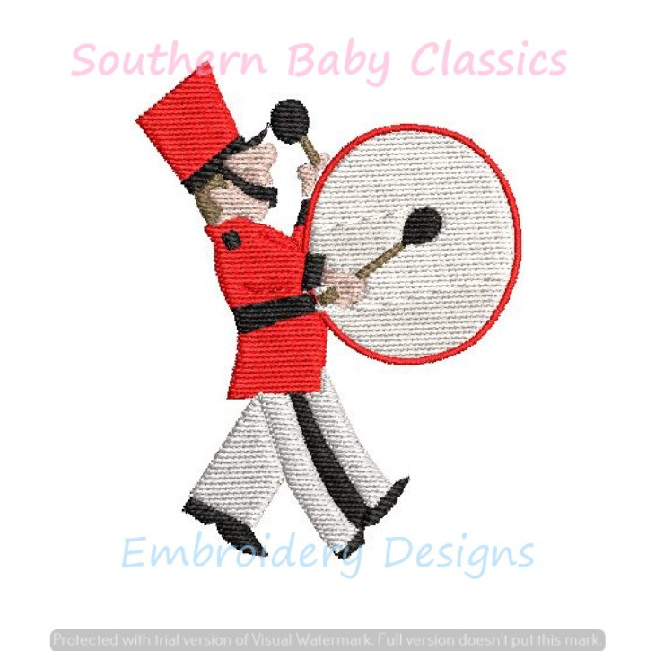 Marching Band Drummer Boy Drum Mini Fill Machine Embroidery Design