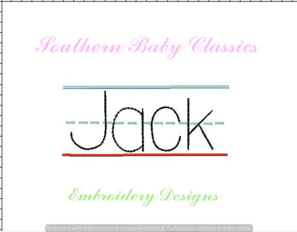 Line Writing Paper Lined Back to School Name Plate Machine Embroidery ...