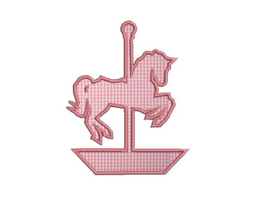 Carousel Horse Applique Machine Embroidery