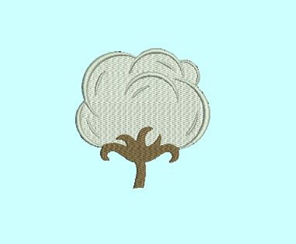 Cotton Mini Full Fill Machine Embroidery Design Plant Southern