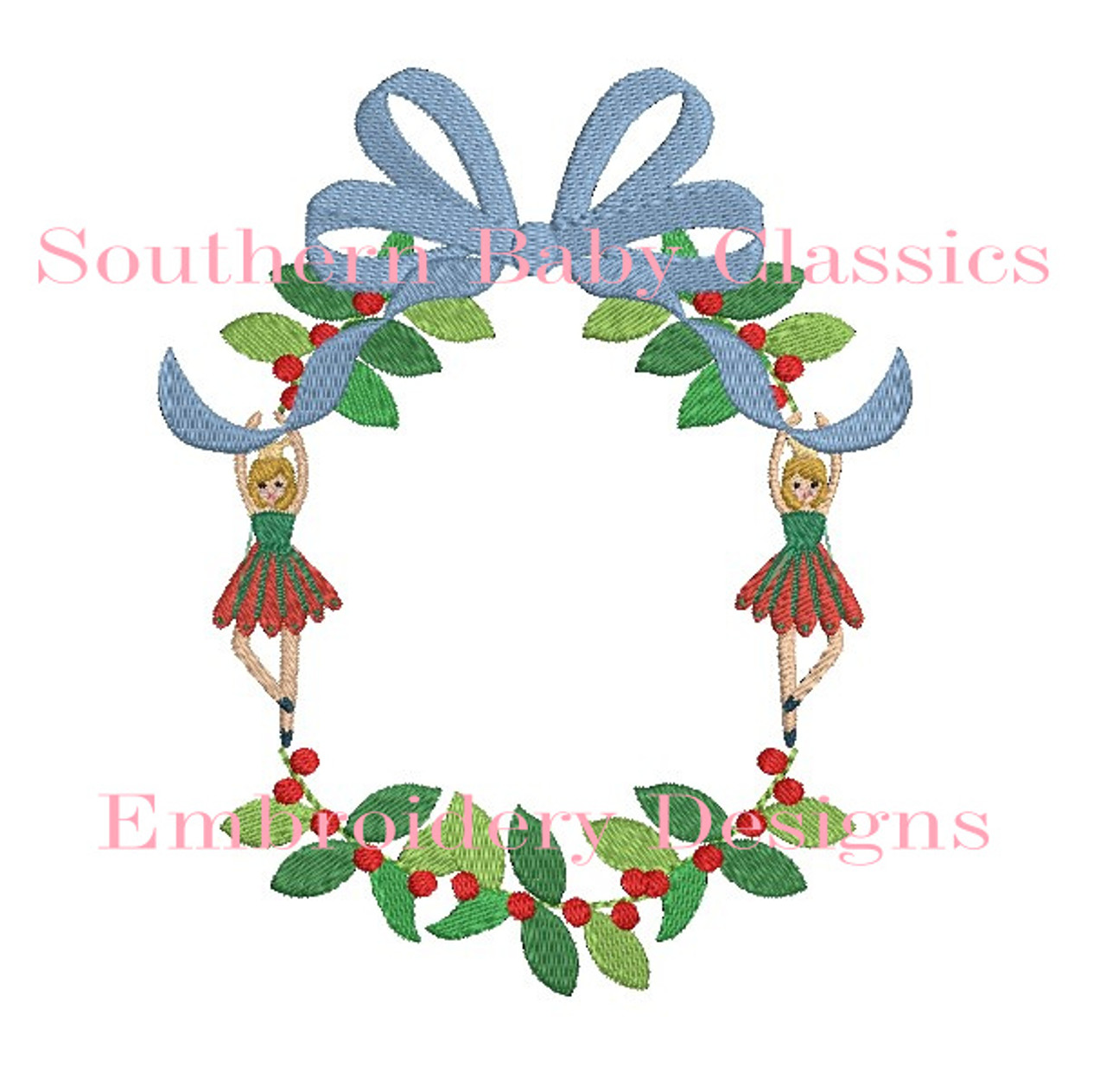 Christmas Ballerina Nutcracker Princess Monogram Frame Ballet Mini Fill