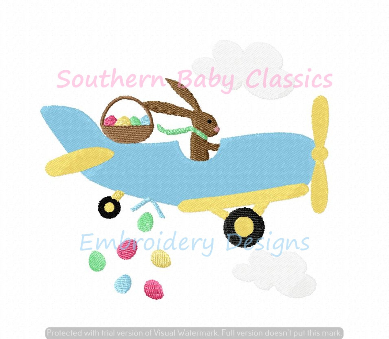 Bunny Rabbit Trio Machine Embroidery Design Full Fill Easter Spring Boy ...