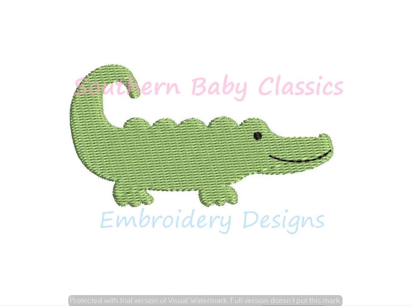 Swimming Alligator Monogram Frame Crocodile Machine Embroidery Design ...