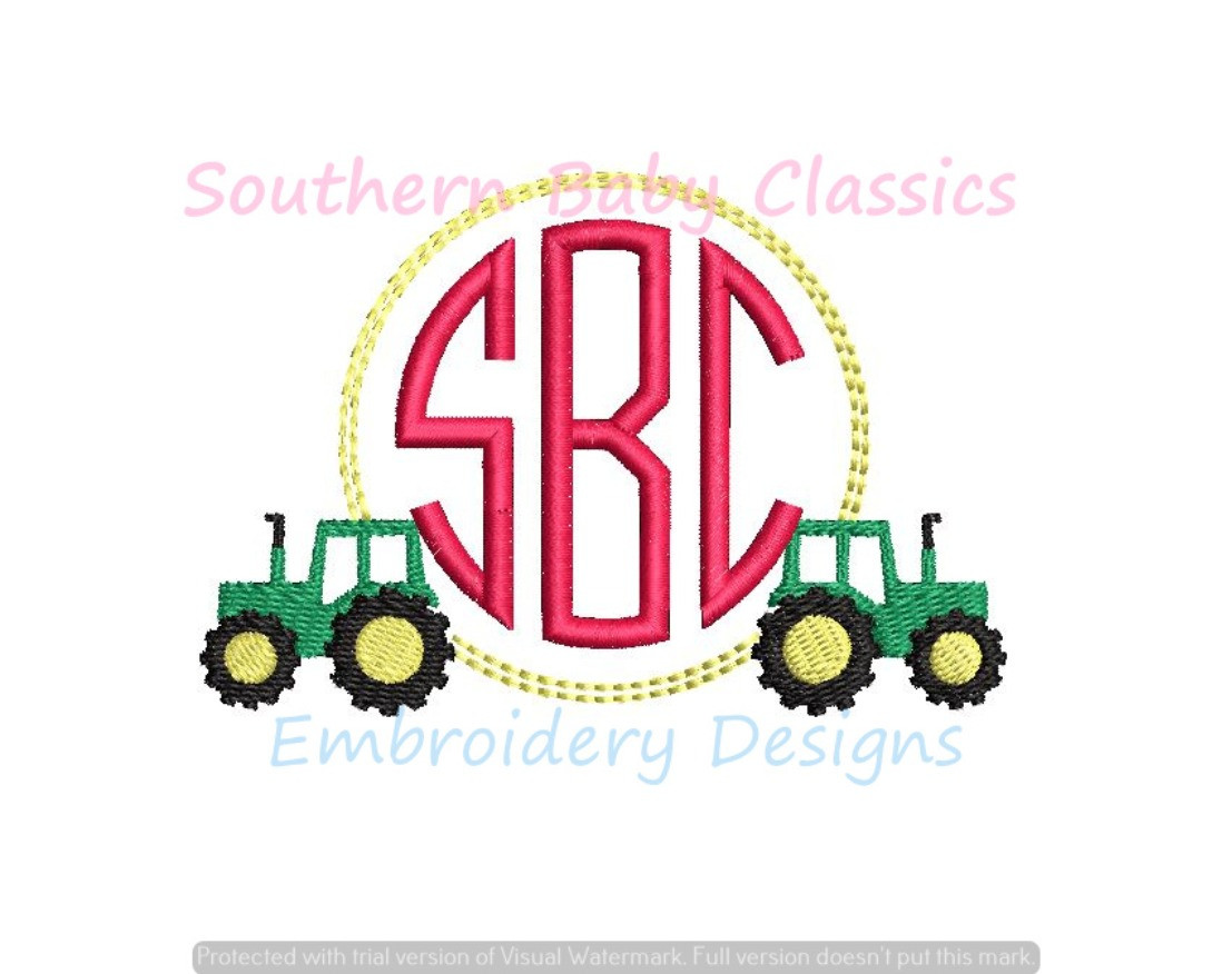 Barn Farm Monogram Frame Vintage Stitch Machine Embroidery Design Fall ...