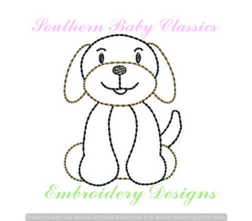 Vintage Little Boy Walking Dog Machine Embroidery Design Vintage Stitch