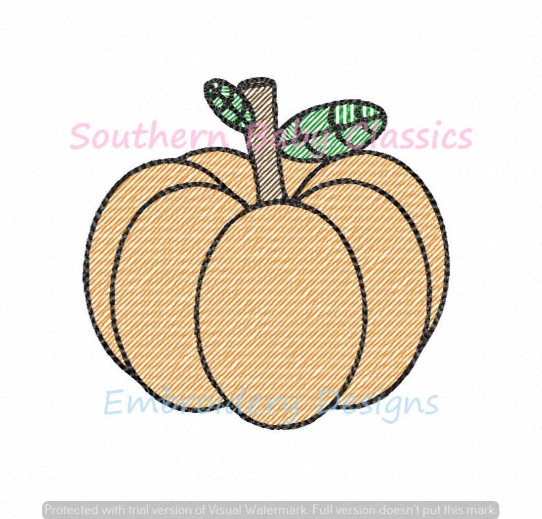 Stacked Pumpkin Topiary in Urn Planter Light Sketchy Fill Machine ...