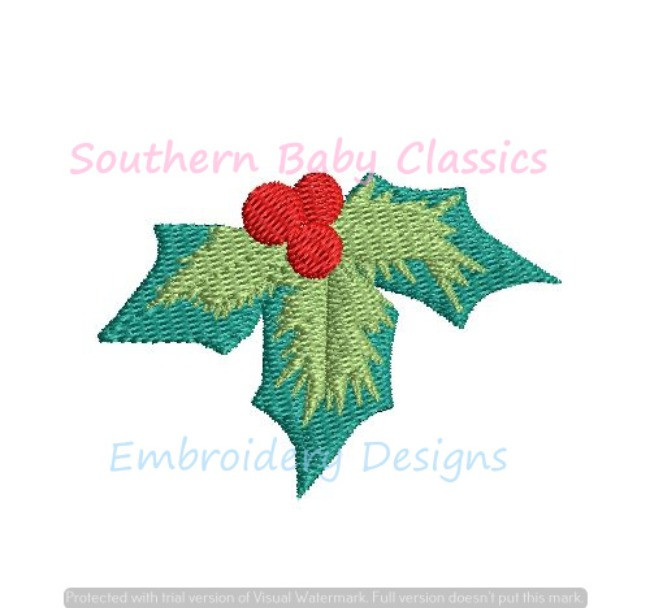 Christmas Holly Berry Berries Two Tone Color Mini Fill Machine ...
