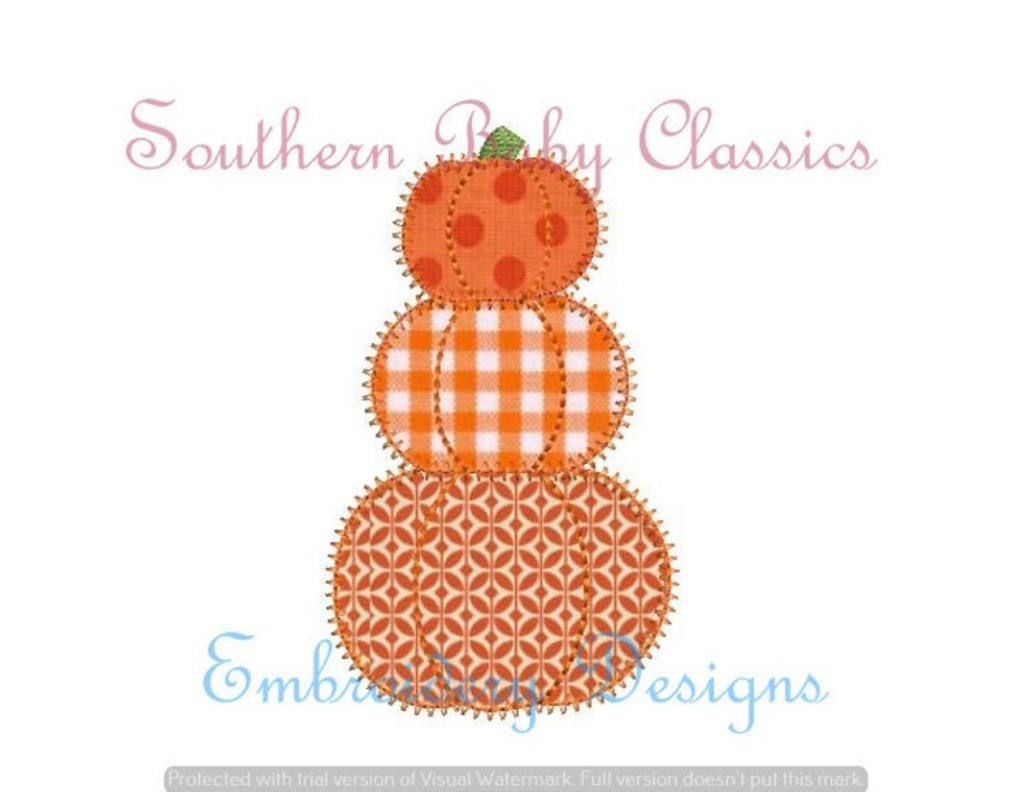 Stacked Pumpkin Topiary in Urn Planter Machine Embroidery Design Fall ...