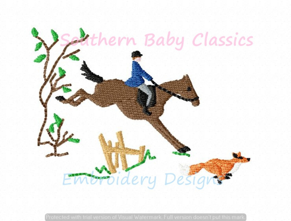 Jockey Horse Jumping Riding Monogram Crest Frame Machine Embroidery ...