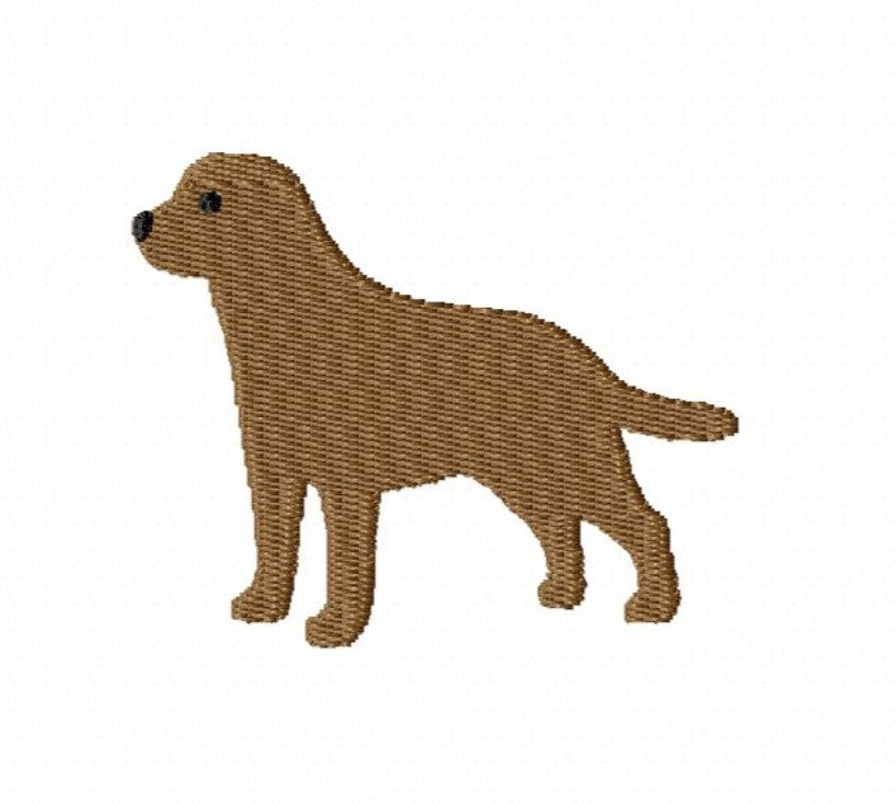 Lab Labrador Dog with Pumpkin Mini Fill Machine Embroidery Design