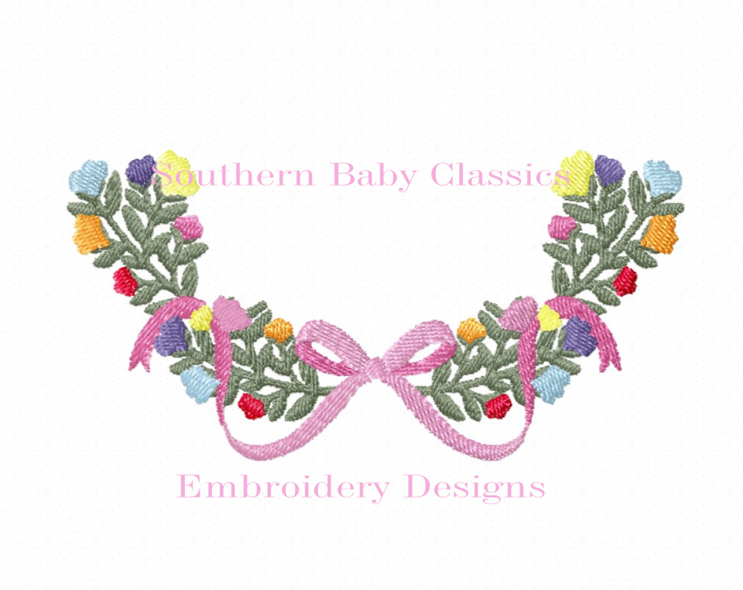 Cherry Blossom Vine Monogram Frame Machine Embroidery Design