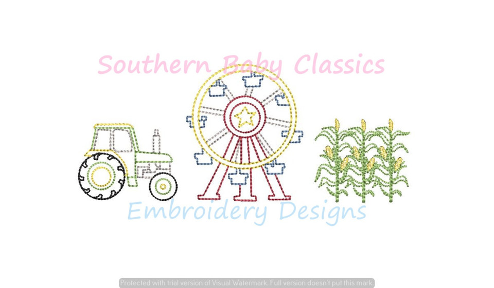 Fair Mega Bundle Machine Embroidery Design Build Your Own County Fair Trio
