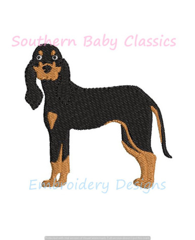 Hound Dog Mini Fill Machine Embroidery Design Mascot Hunting Dogs Tennessee