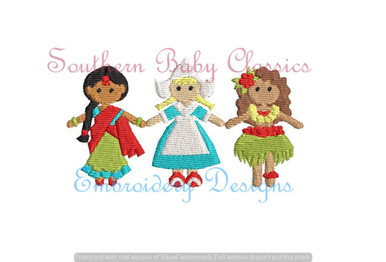 Small World Full Fill Machine Embroidery