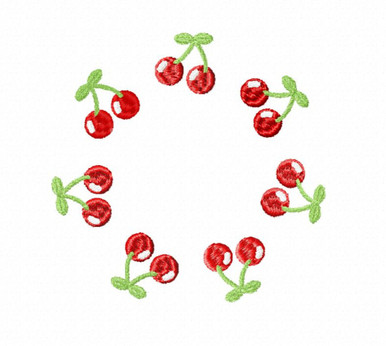 Cherry Circle Frame Machine Embroidery Design Cherries - Southern Baby ...