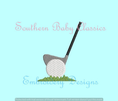 Golf Club Golf Ball Mini Fill Machine Embroidery Design Summer