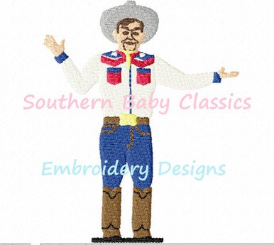 Big Tex Sketchy Fill Machine Embroidery Design State Fair Texas Fall Autumn