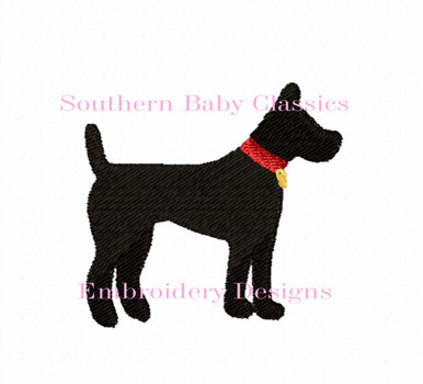 Simple Mini Dog Machine Embroidery Design Boy Girl