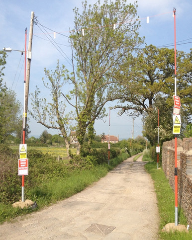 Overhead Cable Warning Goal Post