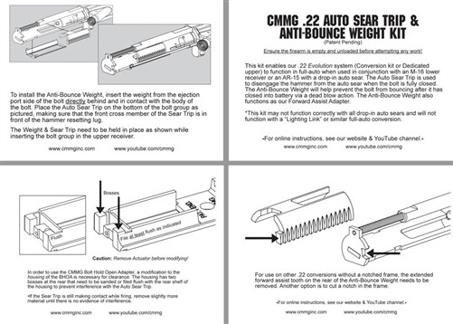 CMMG Auto Sear Trip Kit, 22ARC