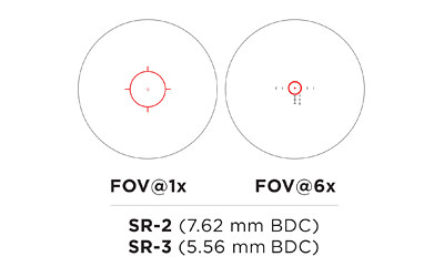 EOTECH, Vudu Rifle Scope, 1-6X24mm, SR-2 (7.62 BDC) Illuminated Reticle ...