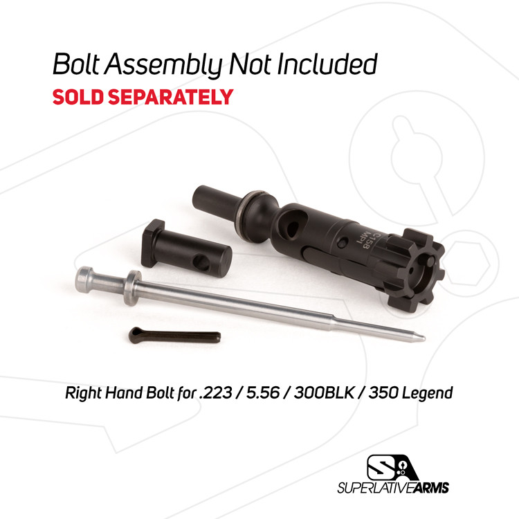 Direct Impingement / Bolt Carrier / AR-15 / Right Hand, Full-Auto, Dark DLC