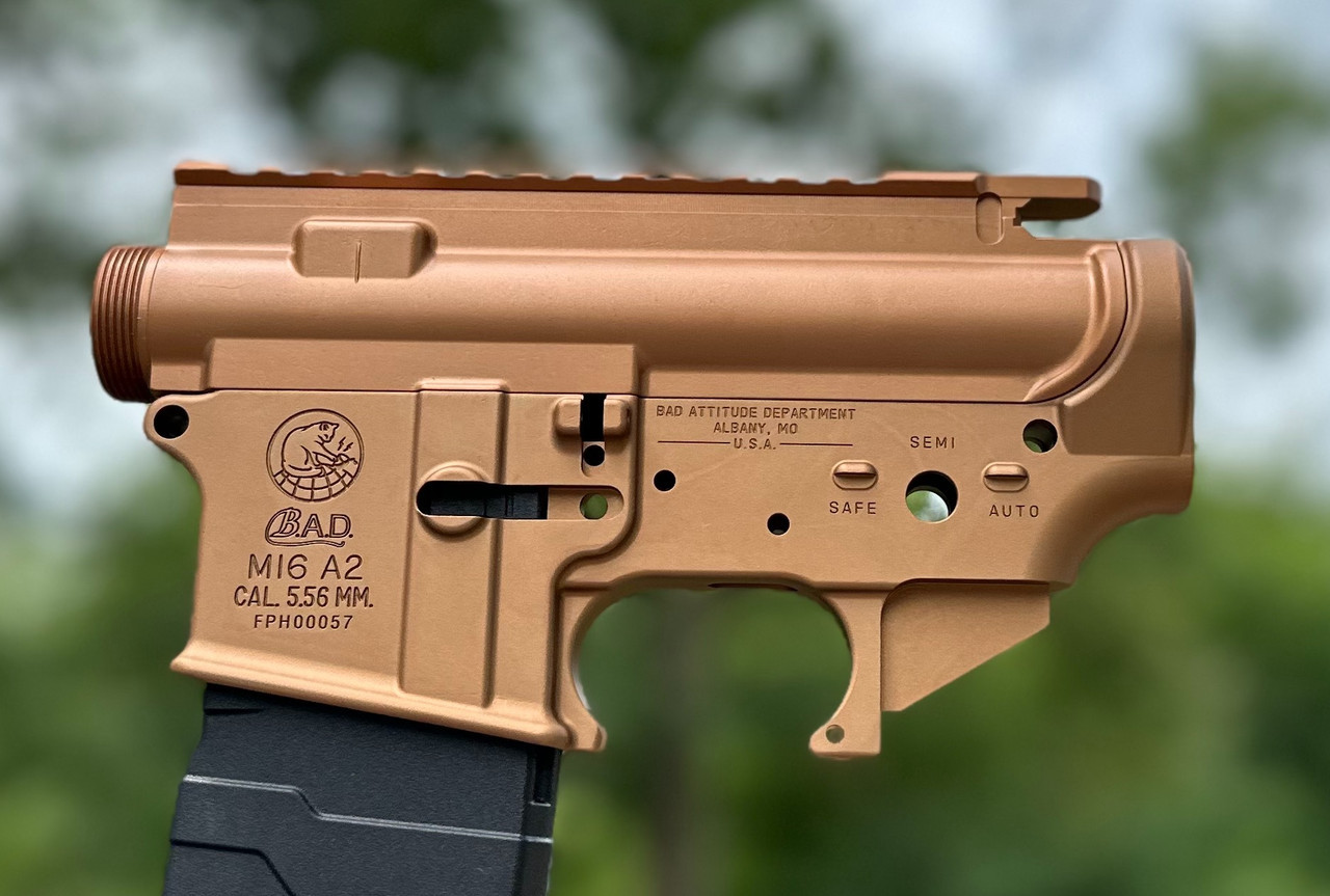 AR15 Stripped Flat Top A4 Upper Receiver - Cat Eye Bronze