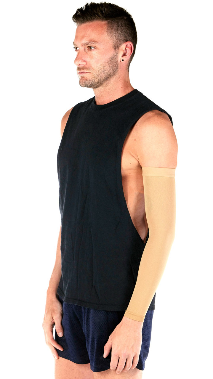 Mojo sport opaque medical compression arm sleeve 20-30 mmhg firm support