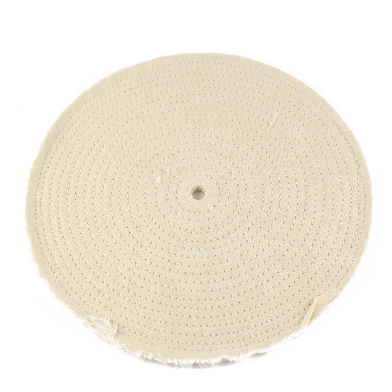 10” Buffing Wheel Spiral Sewn 20 Ply Muslin 1/2” Arbor Hole