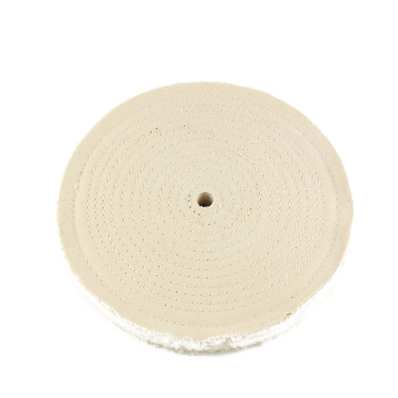 8” Buffing Wheel Spiral Sewn 60 Ply Muslin 1/2” Arbor Hole