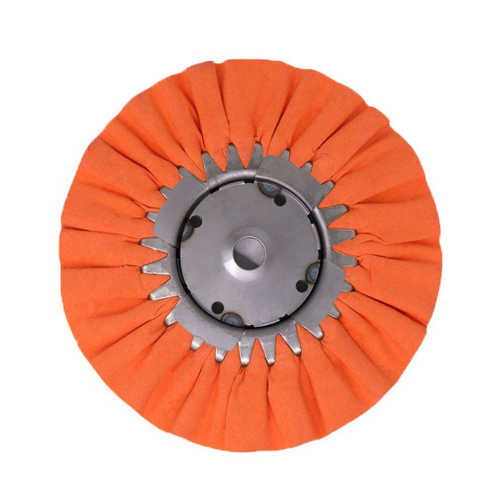 8" Orange Airway Buffing Wheel with Center Plate 5/8" Arbor Hole