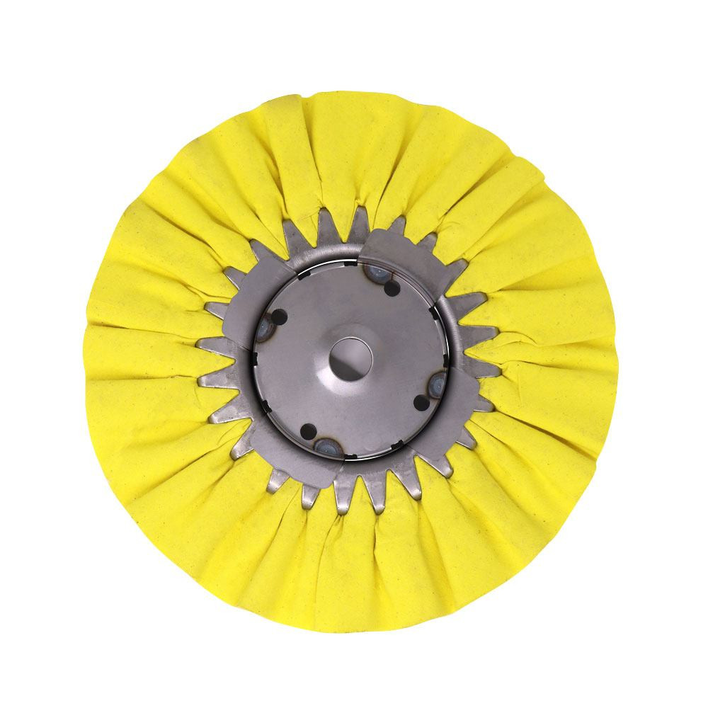 8" Yellow Airway Buffing Wheel with Center Plate 5/8" Arbor Hole