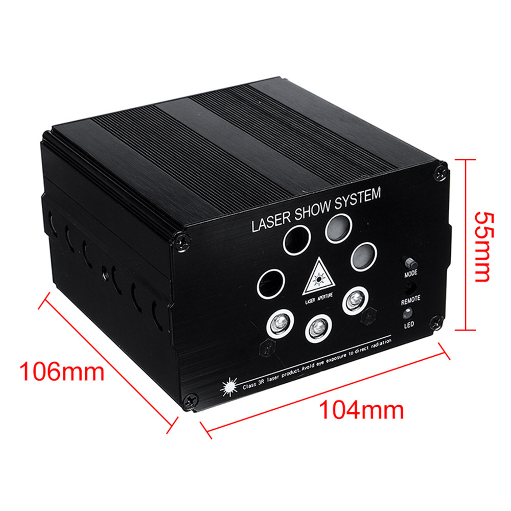 MOS HAMMER HEAD 9W 120 Patern Laser and LED System With Remote - Music ...